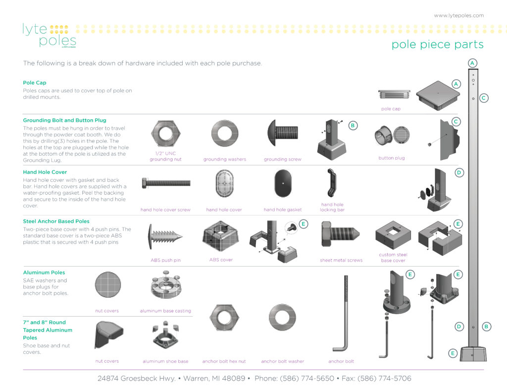 small parts - Lyte Poles